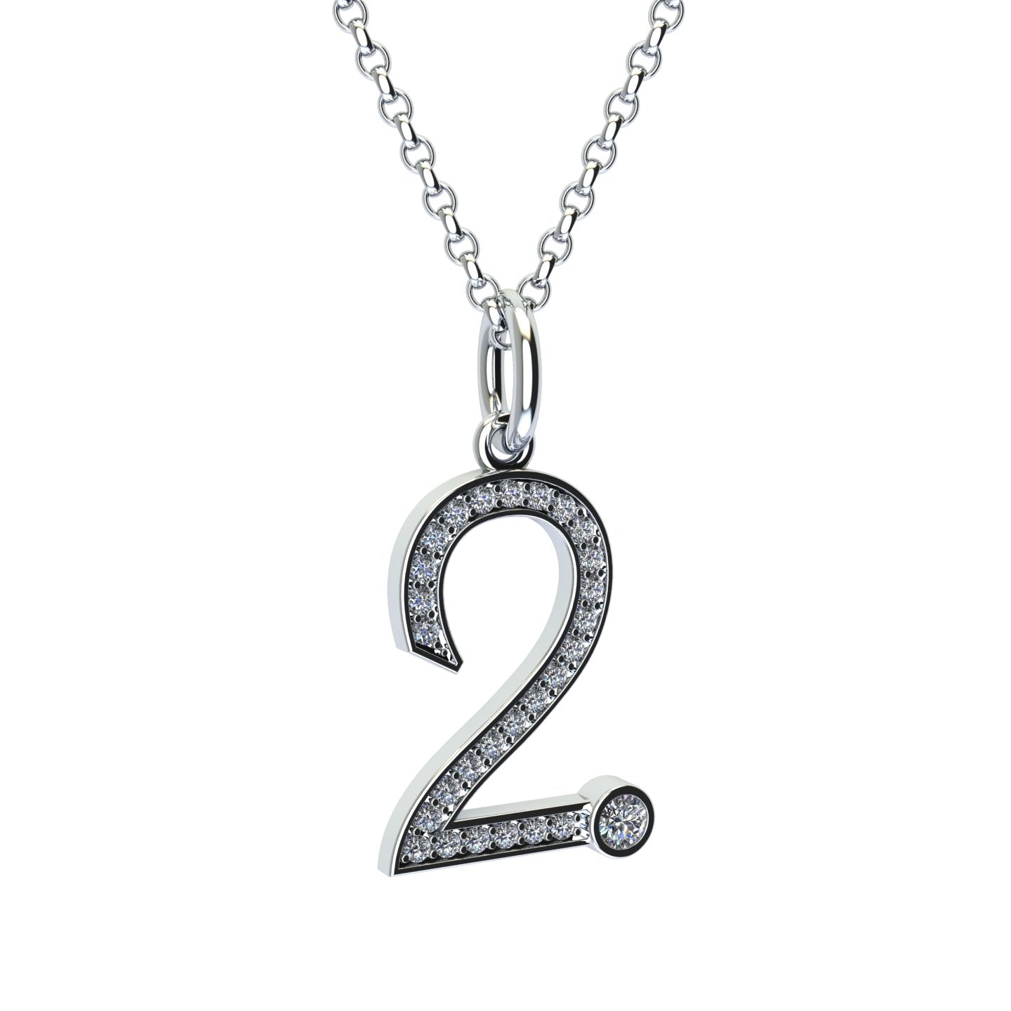Number 2 pendant | Formesjewelry.com